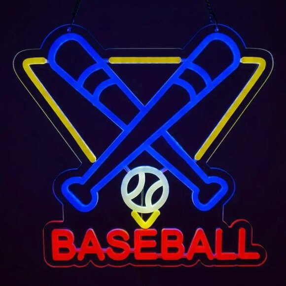 Wall Decor | Baseball Bats With Ball Neon Led Sign | Poshmark